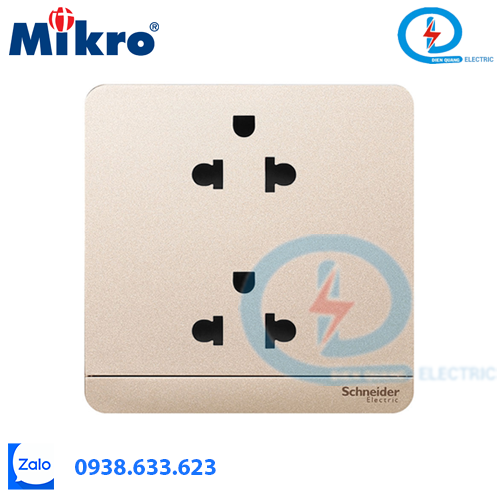 Bộ ổ cắm đôi 3 chấu 16A E83426UES2_WG_G19 Schneider